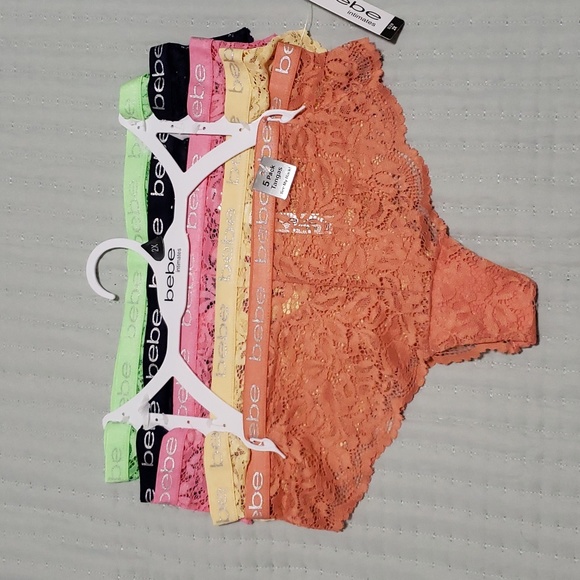 bebe | Intimates & Sleepwear | 5 Pack Cheeky Thongs Bebe Lace 2x | Poshmark